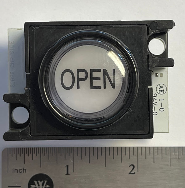 PUSH BUTTON ASSY; DOOR OPEN, (WHITE); 015207-207 – Elevator-Parts-Supply