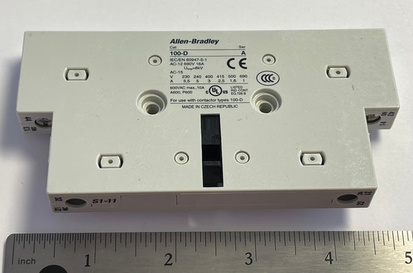 AUXILIARY CONTACT BLOCK; 100-DS1-11 – Elevator-Parts-Supply